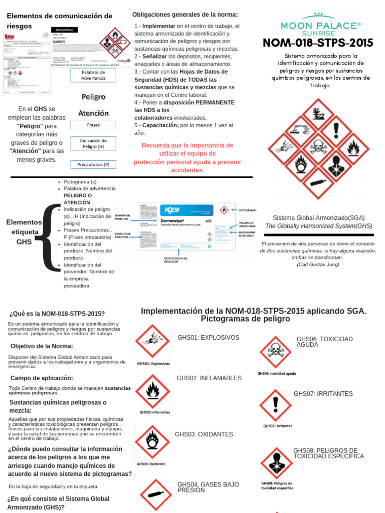 Triptico Nom-018-Stps-2015 | PDF | Toxicología | Toxicidad Triptico Nom-018-Stps-2015 | PDF | Toxicología | Toxicidad