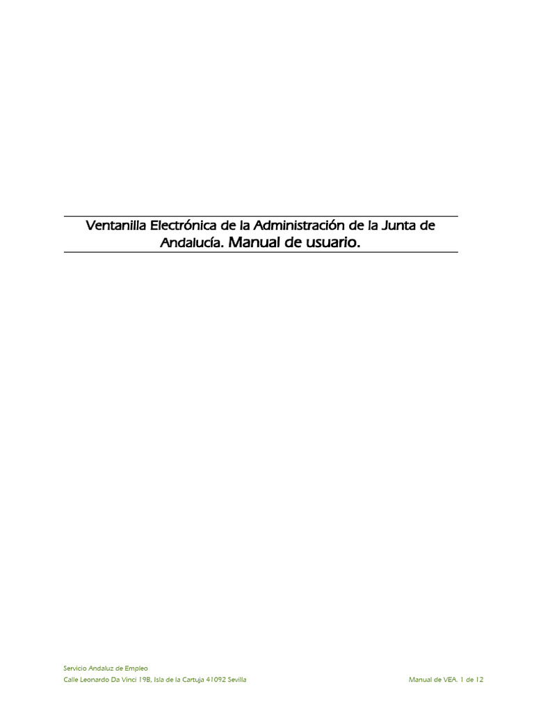 Manual Vea | PDF | Autenticación | Sevilla