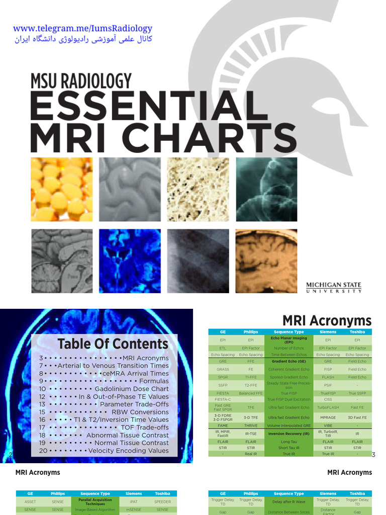 Radiology Essential Mri Charts | Download Free PDF | Magnetic Resonance ...