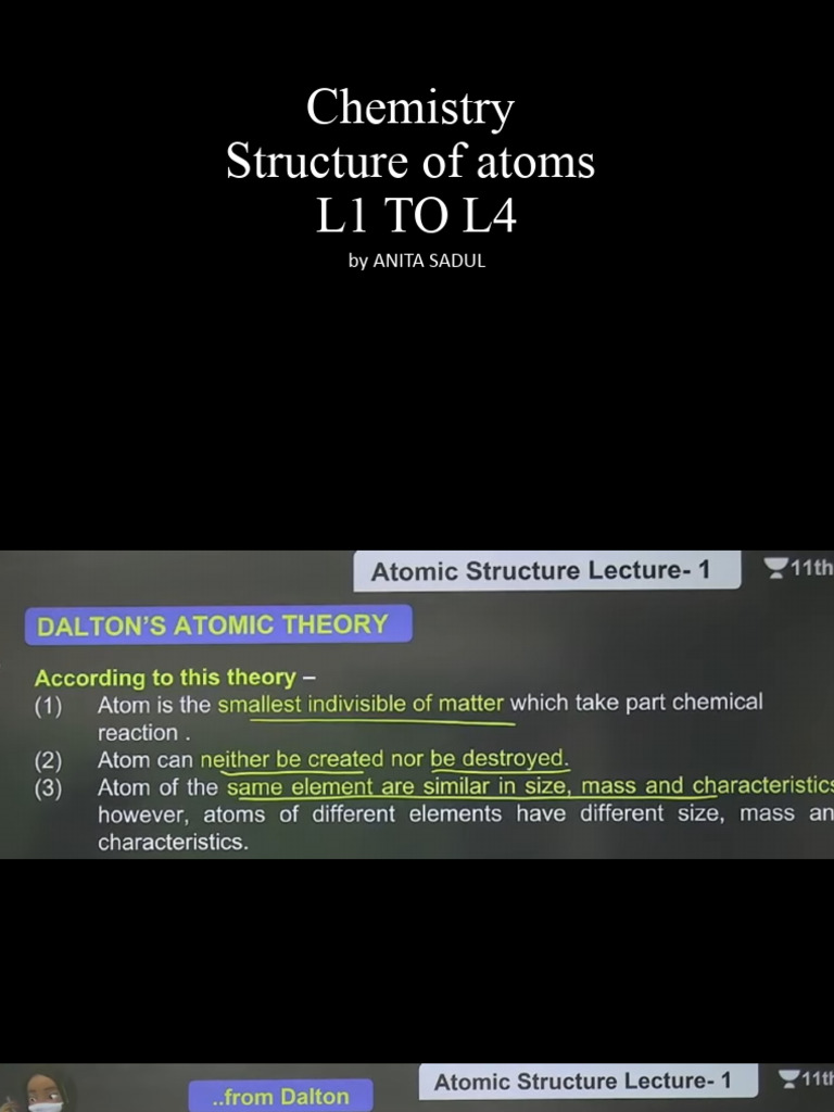 MONICA BEDI ATOmic Structure l1 To l4 | PDF
