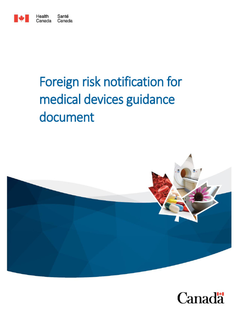 Foreign Risk Notification Medical Devices Guidance | PDF | Medical ...
