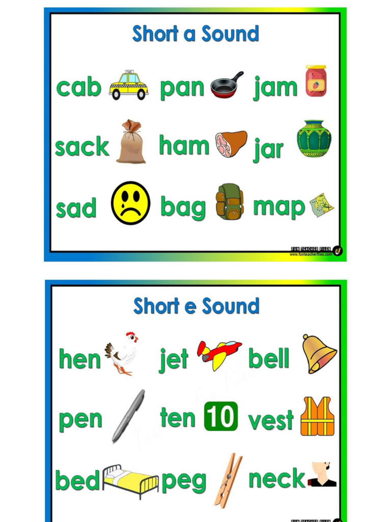 Short Vowel Sound Words FTF | PDF