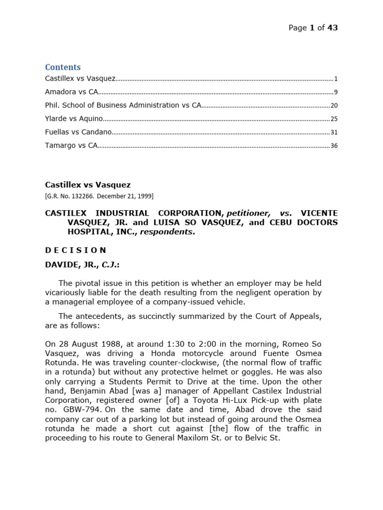 Torts Cases 5 | PDF | Legal Liability | Tort