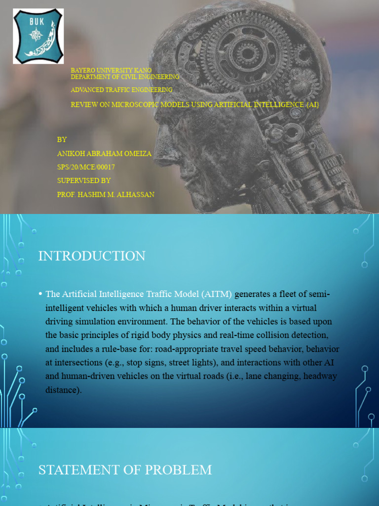 Abraham Anikoh O. Review of Microscopic Traffic Model Using Artificial Intelligence | PDF ...