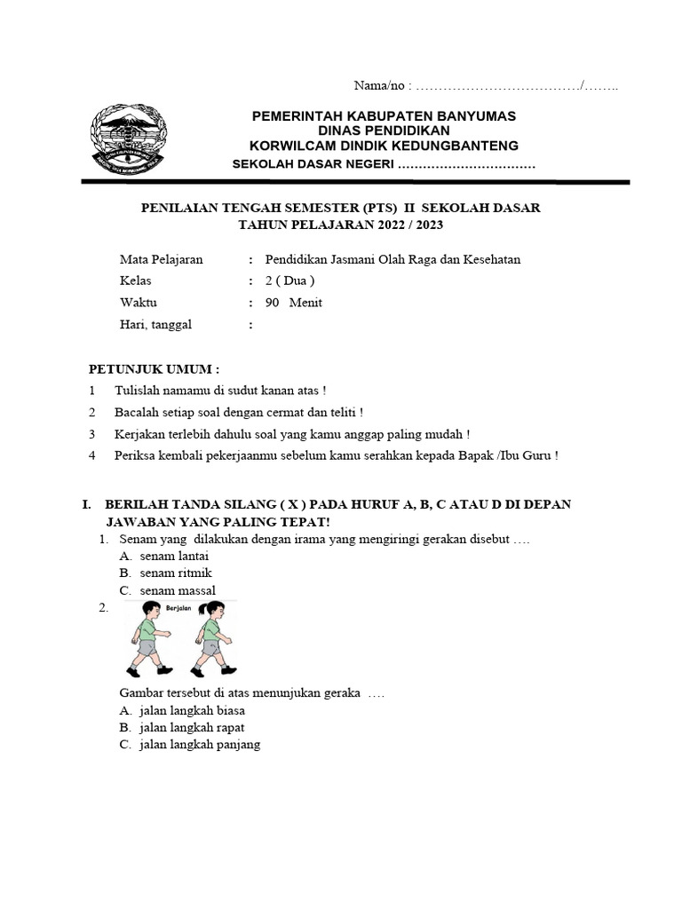 Soal PTS Ii Pjok KLS Ii | PDF