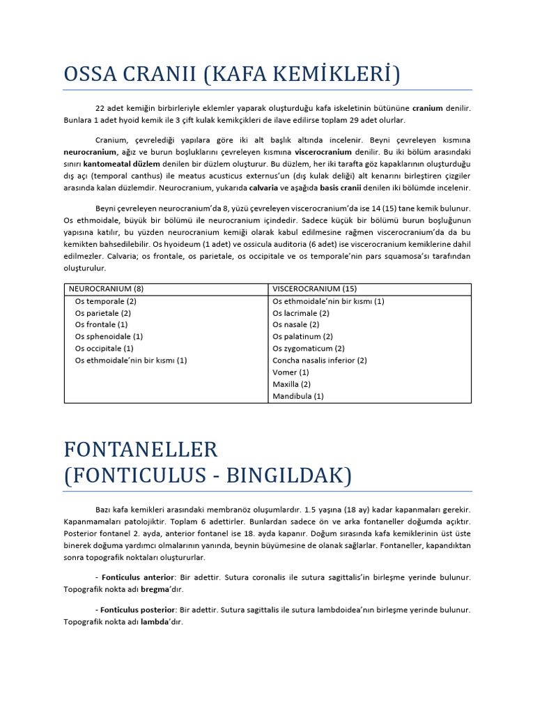 Ossa Cranii - 1 | PDF