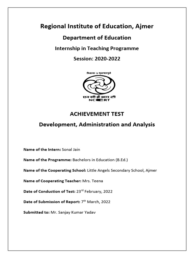 achievement-test-analysis-class-vi-sonal-jain-pdf-water-light