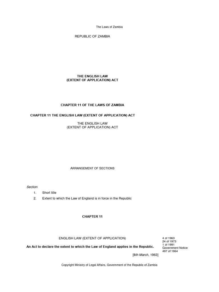 English Law (Extent of Application) Act | PDF | English Law | Copyright