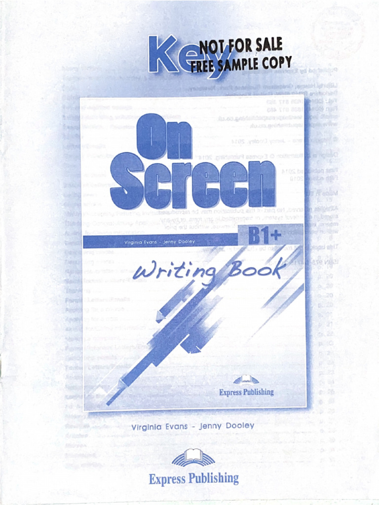 Key On Screen B1+ Writing Book | PDF