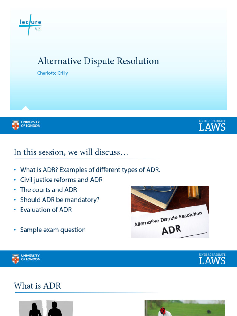 LSM Lecture Plus 2020 slides | PDF | Alternative Dispute Resolution | Mediation