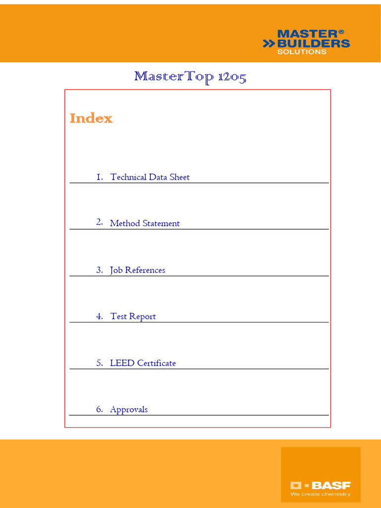 MasterTop 1205 | PDF | Riyadh | Acid