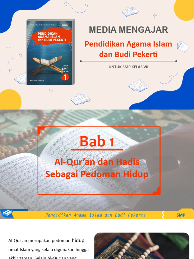 BAB 1 - Al-Qur - An Dan Hadis Sebagai Pedoman Hidup | PDF