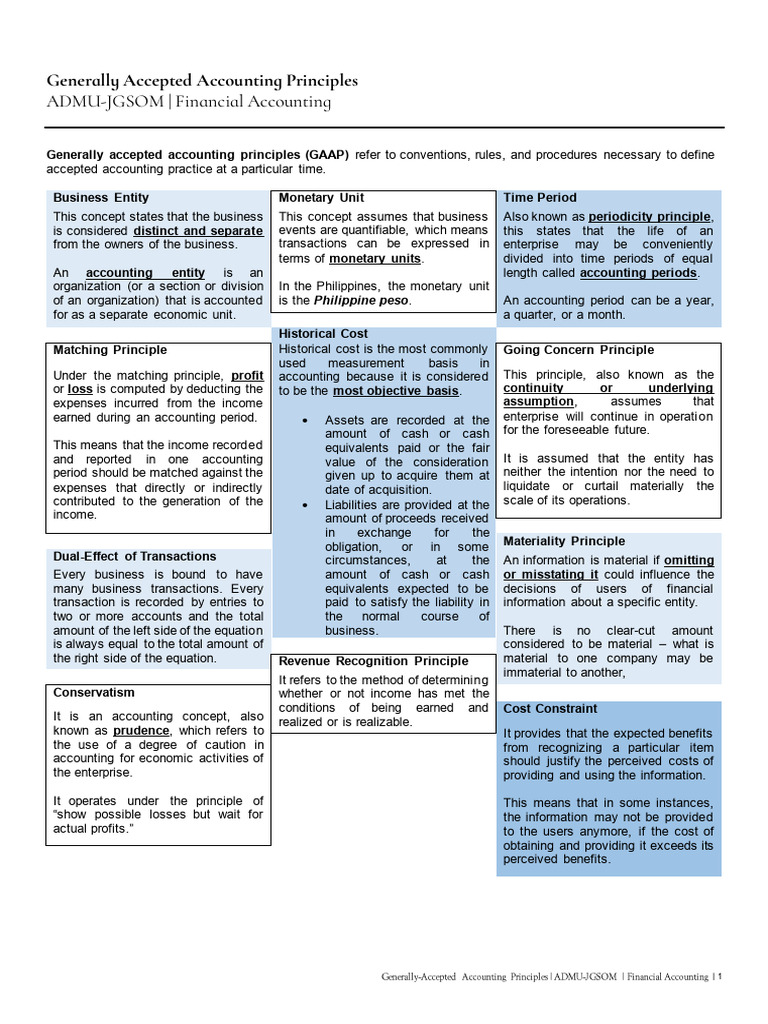 03 Generally Accepted Accounting Principles | PDF | Depreciation | Income