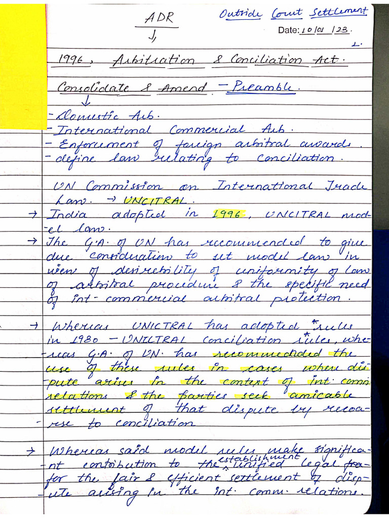 ADR Complete Notes | PDF