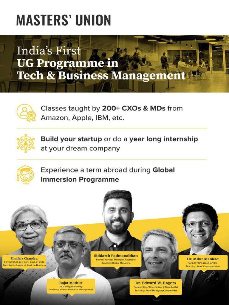 Ug Brochure Masters Union March | PDF | Startup Company | Small ...