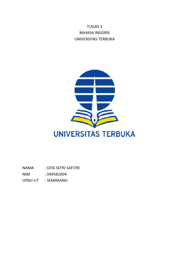 TUGAS TUTORIAL KE-3 bahasa inggris | PDF