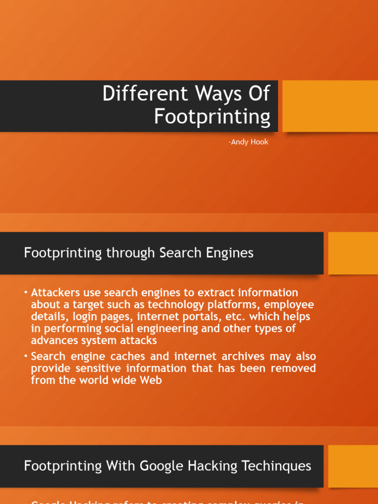 Comprehensive Guide to Footprinting Techniques | PDF | World Wide Web ...