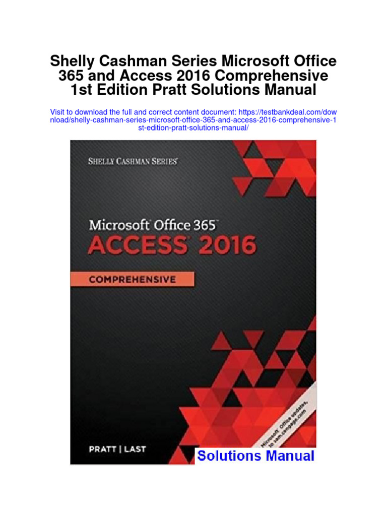 Shelly Cashman Series Microsoft Office 365 And Access 2016