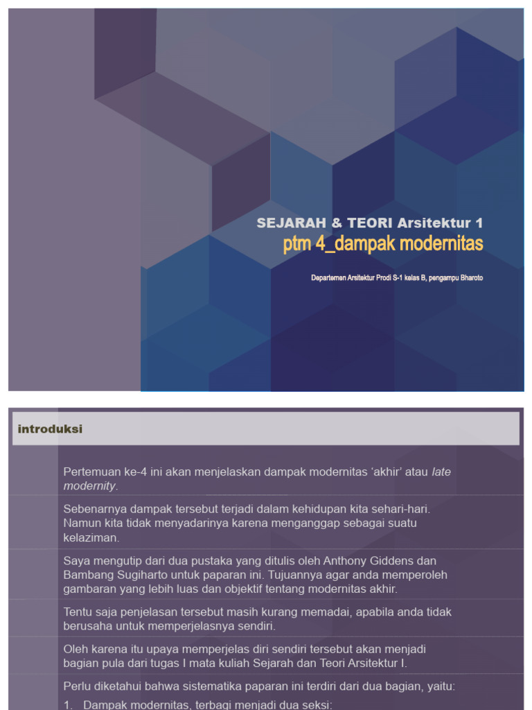 PTM-4 Sejarah Dan Teori Arsitektur 1 (Non Bersuara) | PDF