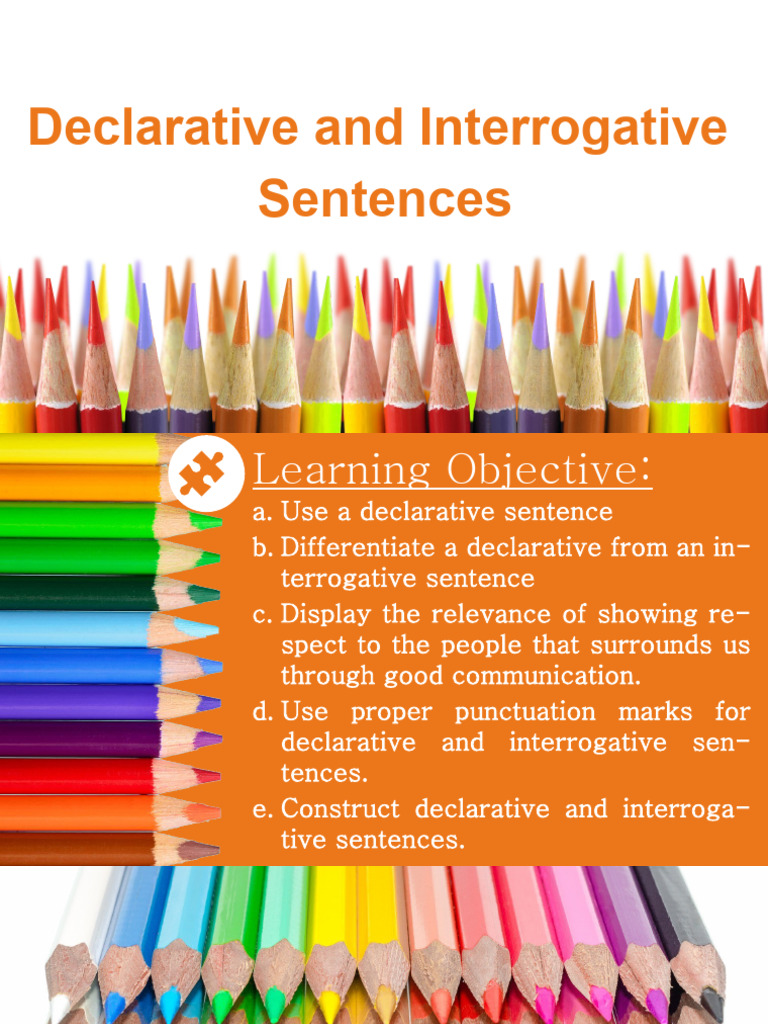 Declarative and Interrogative Sentences | PDF | Communication | Syntax
