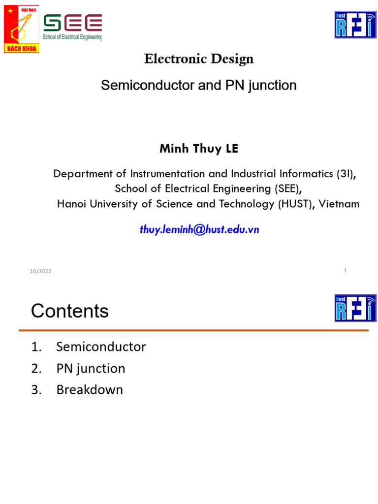 2.1. Semiconductor and PN Junction | PDF | P–N Junction | Diode