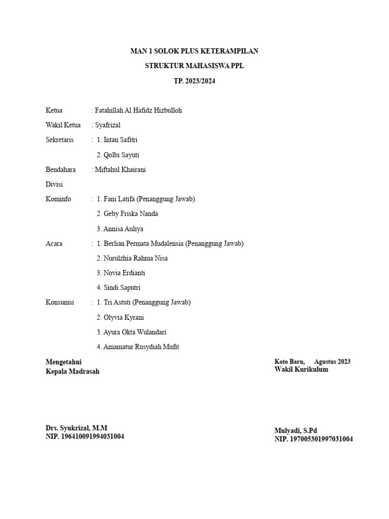 Struktur Ppl Man 1 Solok Plus Keterampilan Pdf