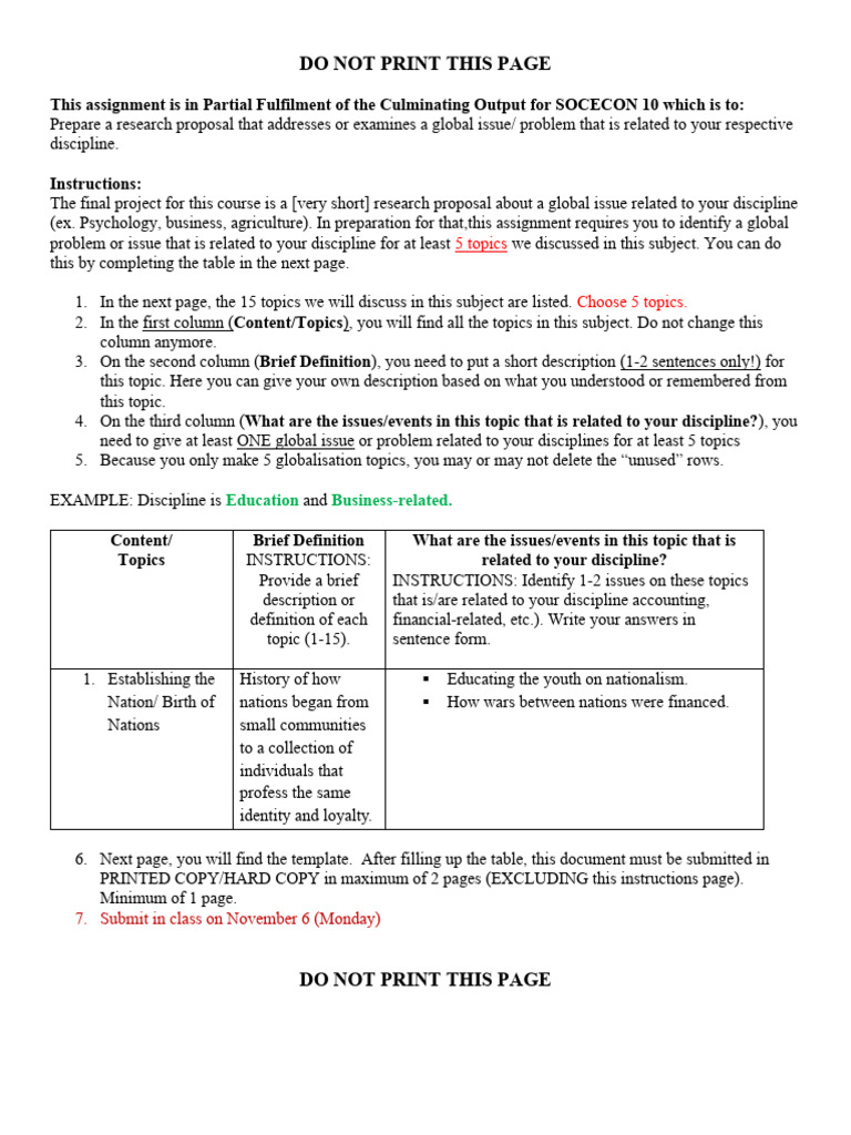 Research Proposal on Global Issues | PDF | Finance & Money Management