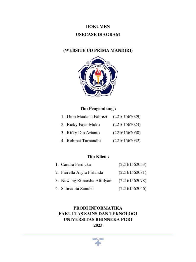 Kelompok 7 - USECASE DIAGRAM | PDF