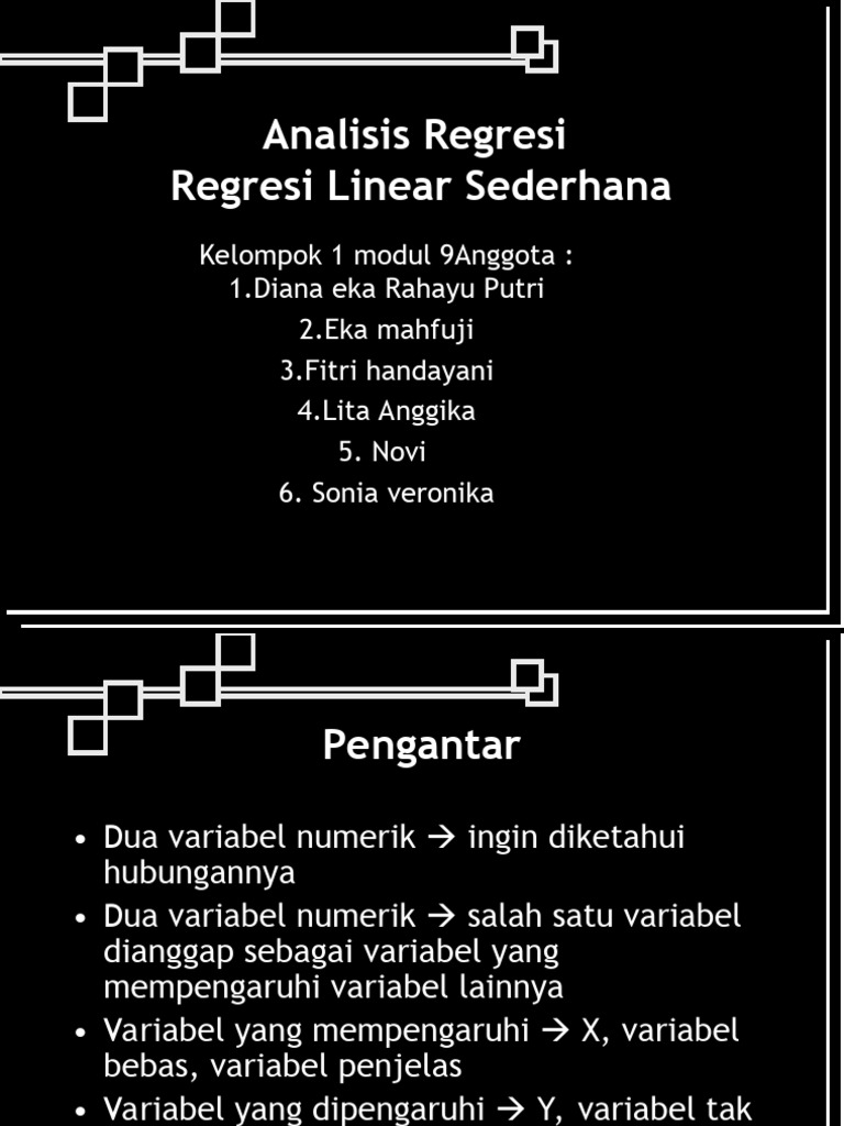Regresi Linear untuk Kelas 11 | PDF