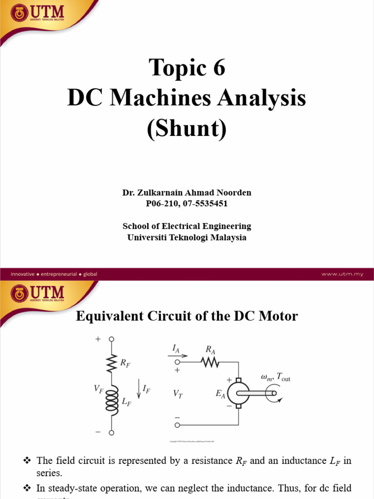 Shunt DC Motor Analysis and Control | PDF | Electric Motor | Power ...