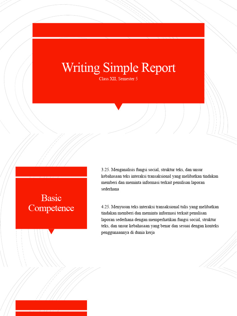 Writing Simple Report | PDF