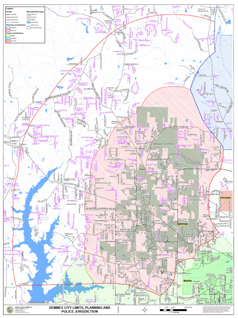 Semmes City Limits, Planning and Police Jurisdiction: TT RD | PDF