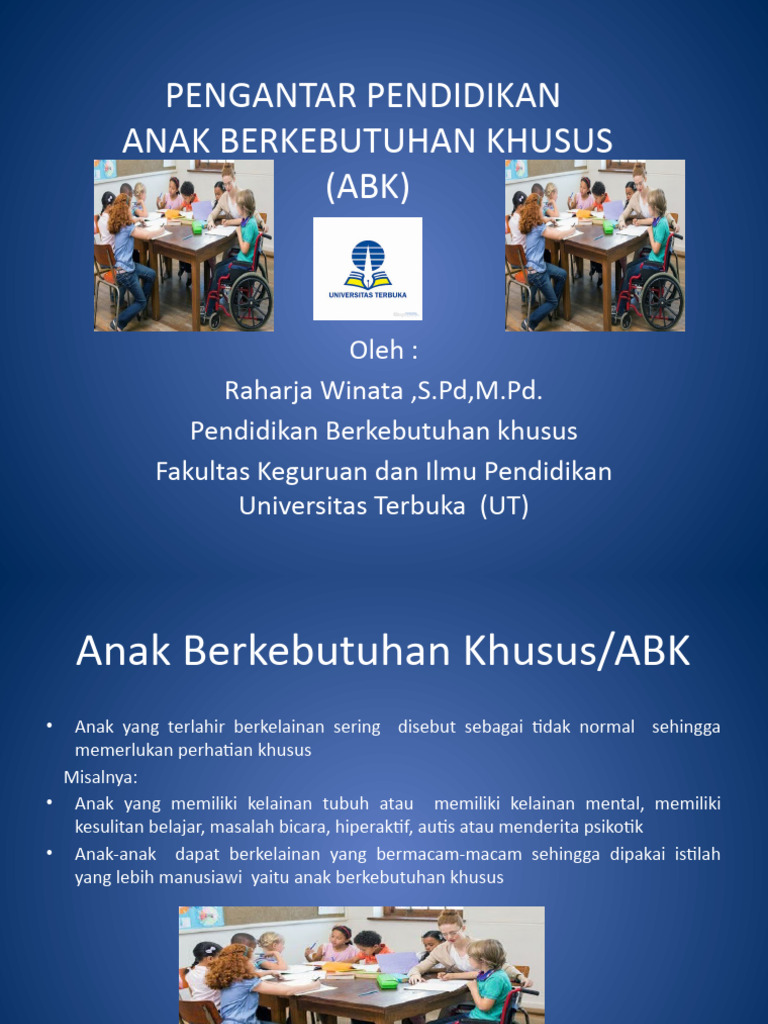 Anak Berkebutuhan Khusus | PDF | Pengembangan Diri | Kesehatan Holistik