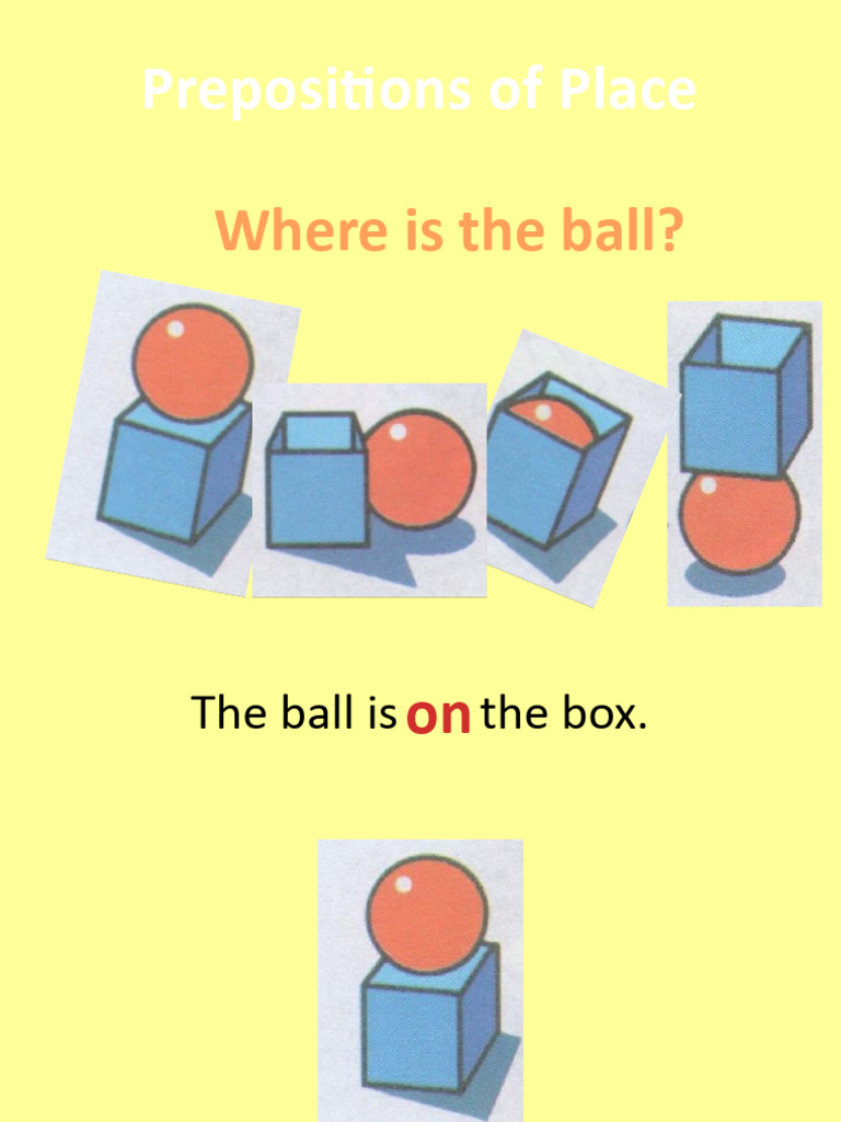 Prepositions of Place Picture Dictionaries 76630 | PDF | Self-Improvement