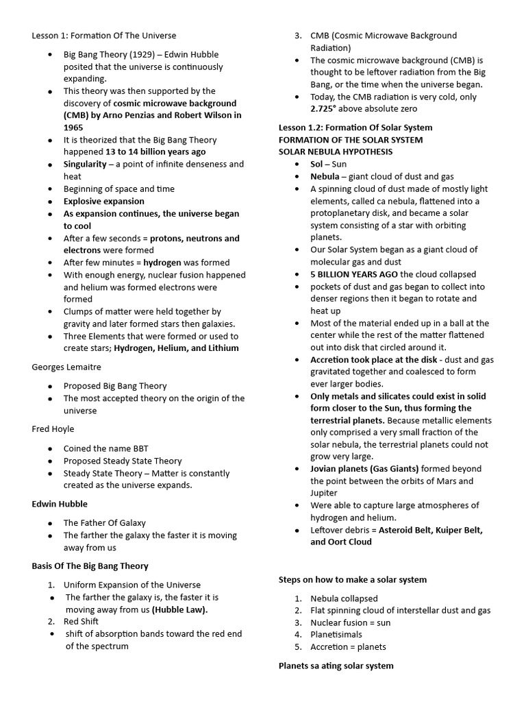 Earth Science | PDF | Formation And Evolution Of The Solar System ...