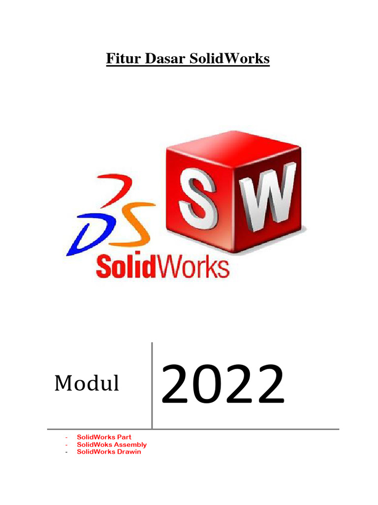 Pertemuan - 1 - Pengenalan Fitur Dasar Solidworks | PDF