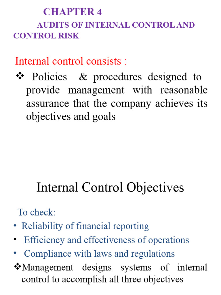 CHAPTER 4 Audit I | PDF | Internal Control | Audit