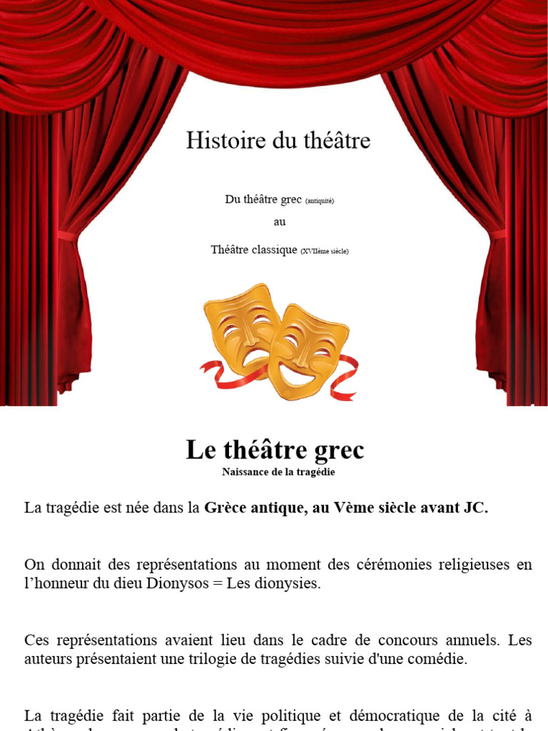 Histoire du Théatre | PDF | Tragédie | Commedia Dell'arte