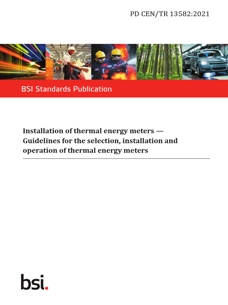 PD Cen TR 13582-2021 | PDF | Flow Measurement | Heat
