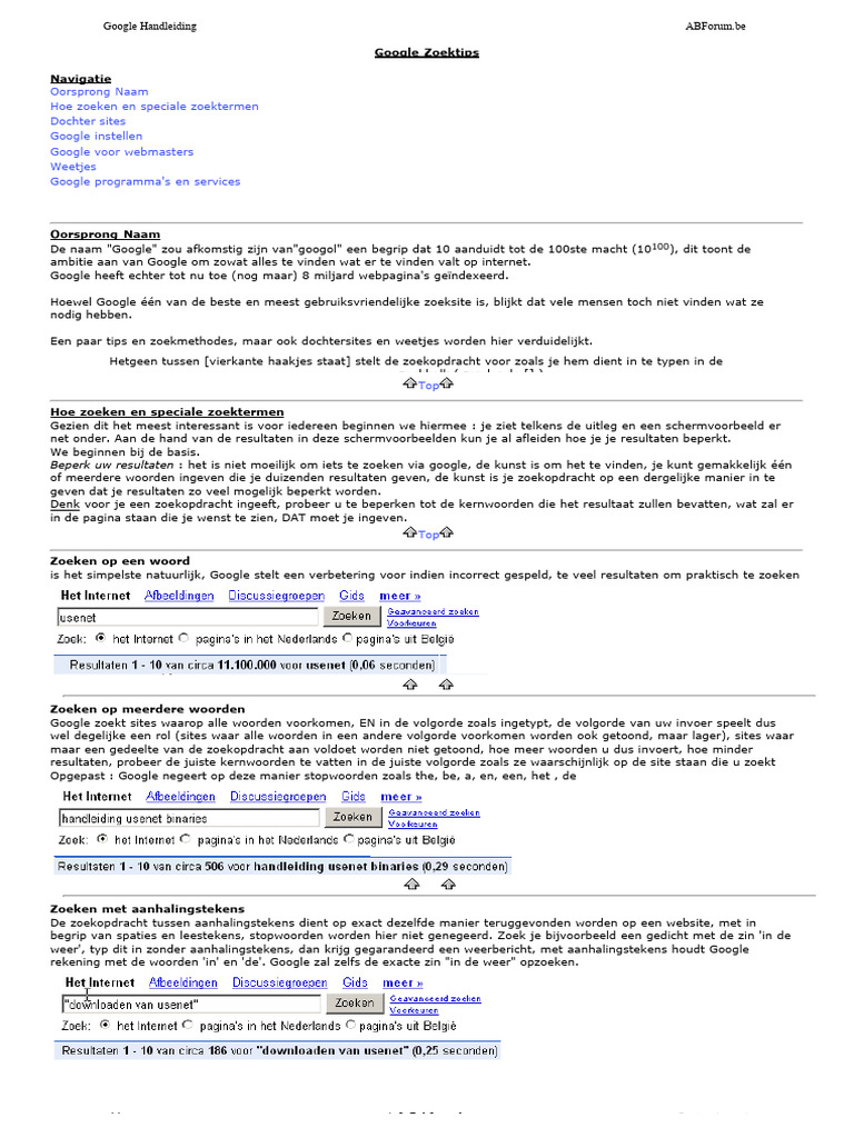 Handleiding Google | PDF