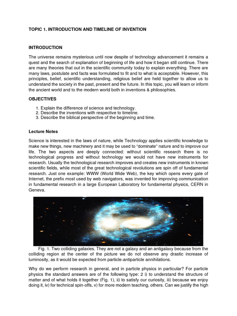 STS Topic-1 | PDF | Science | Physics