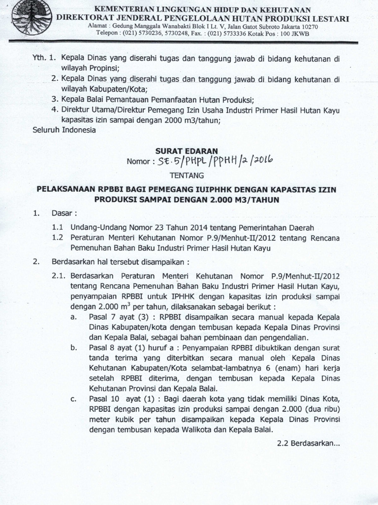 Se Dirjen 5 2016 Rpbbisd2000 | PDF