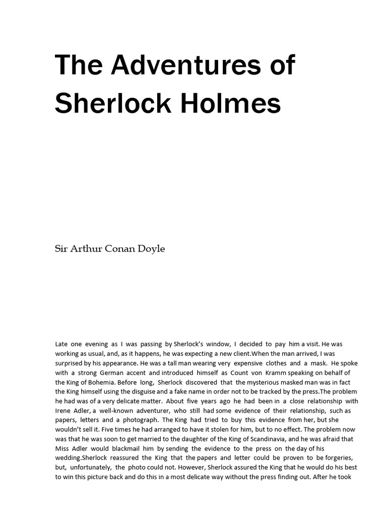 The Adventures of Sherlock Holmes | PDF | Sherlock Holmes | Irene Adler