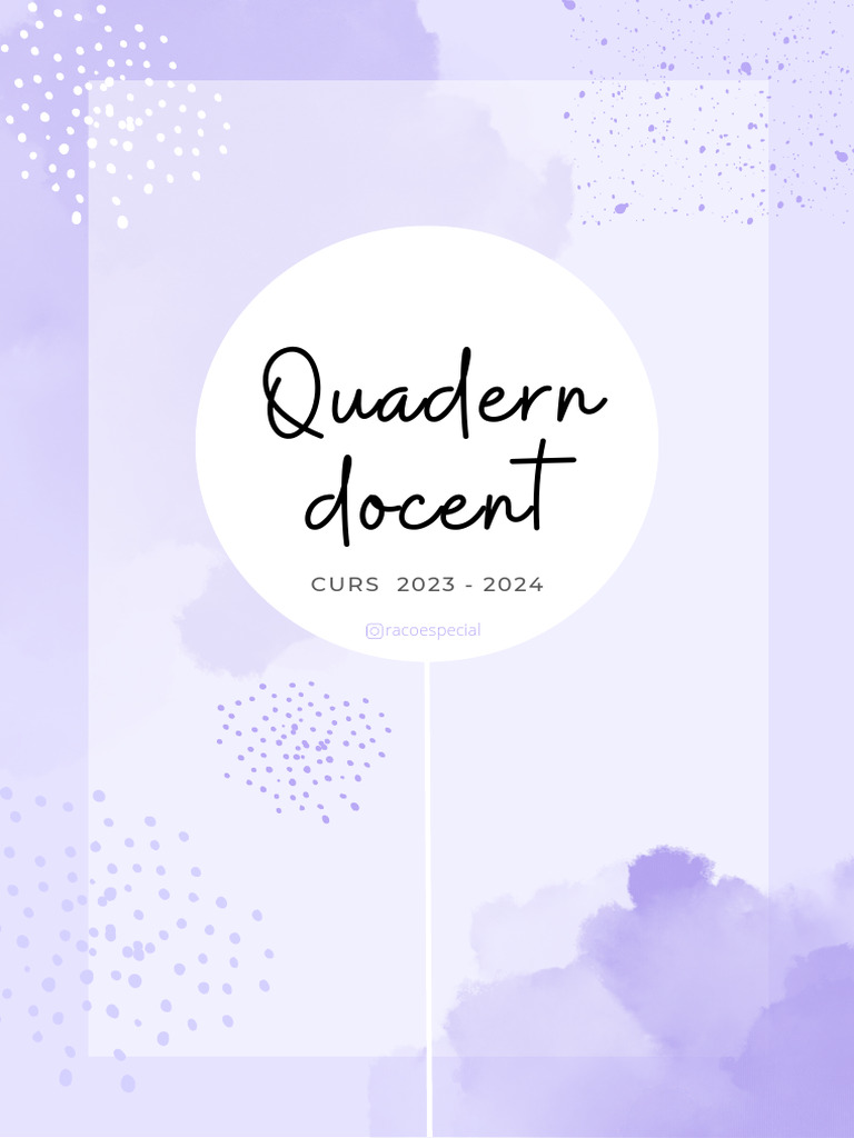 1.QUADERN DOCENT 1 - lila | PDF