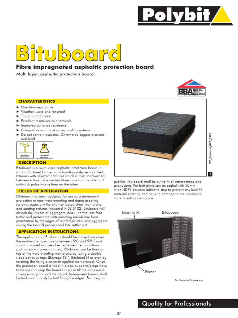 Mea Polybit Tds Polybit Bituboard en Mea | PDF | Pallet | Materials