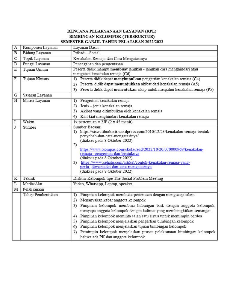 RPL Bimbingan Kelompok | PDF