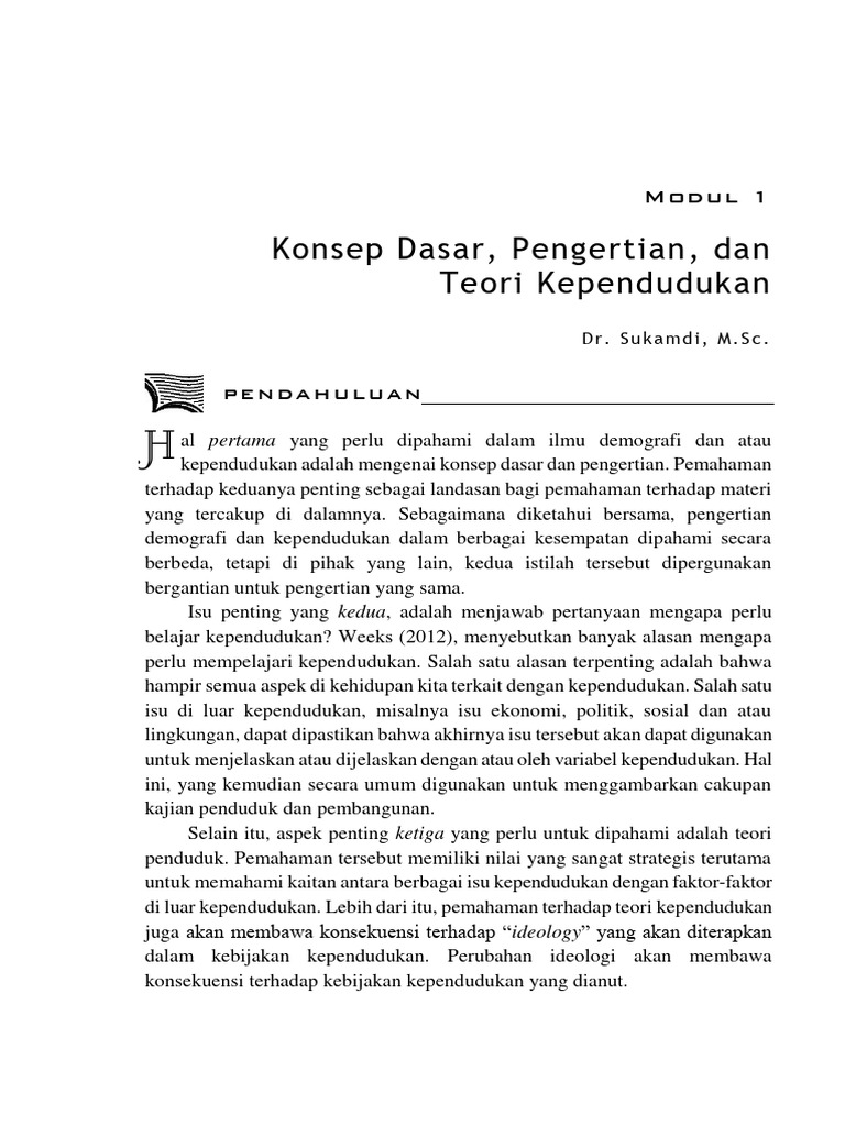 Teori Kependudukan | PDF