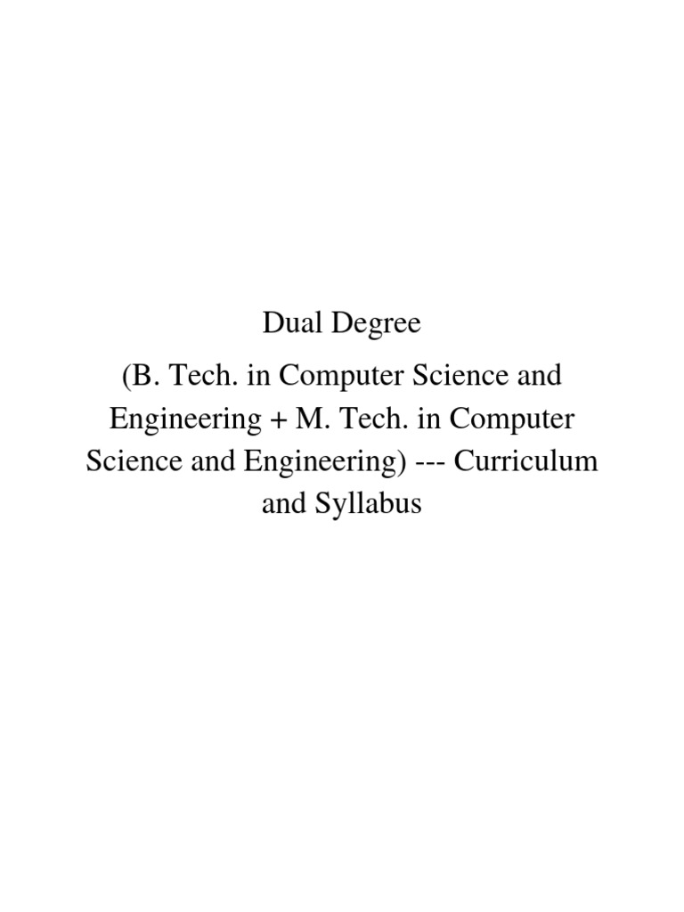 DualDegreeCurriculumBTech (CSE) MTech (CSE) | PDF | Relational Model | Computer Network