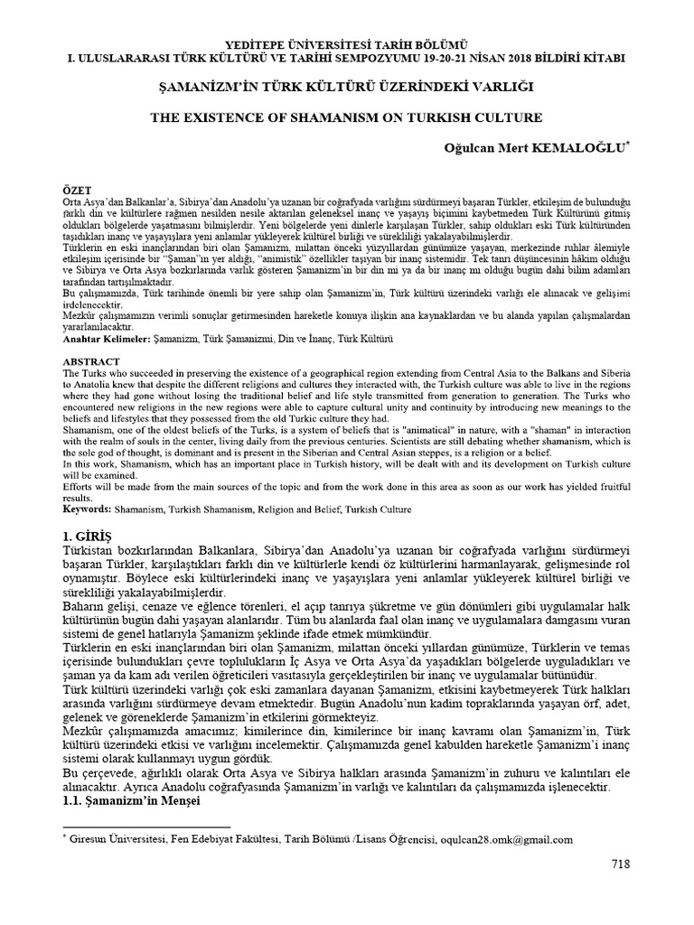 Samanizmin Turk Kulturu Uzerindeki Varli | PDF