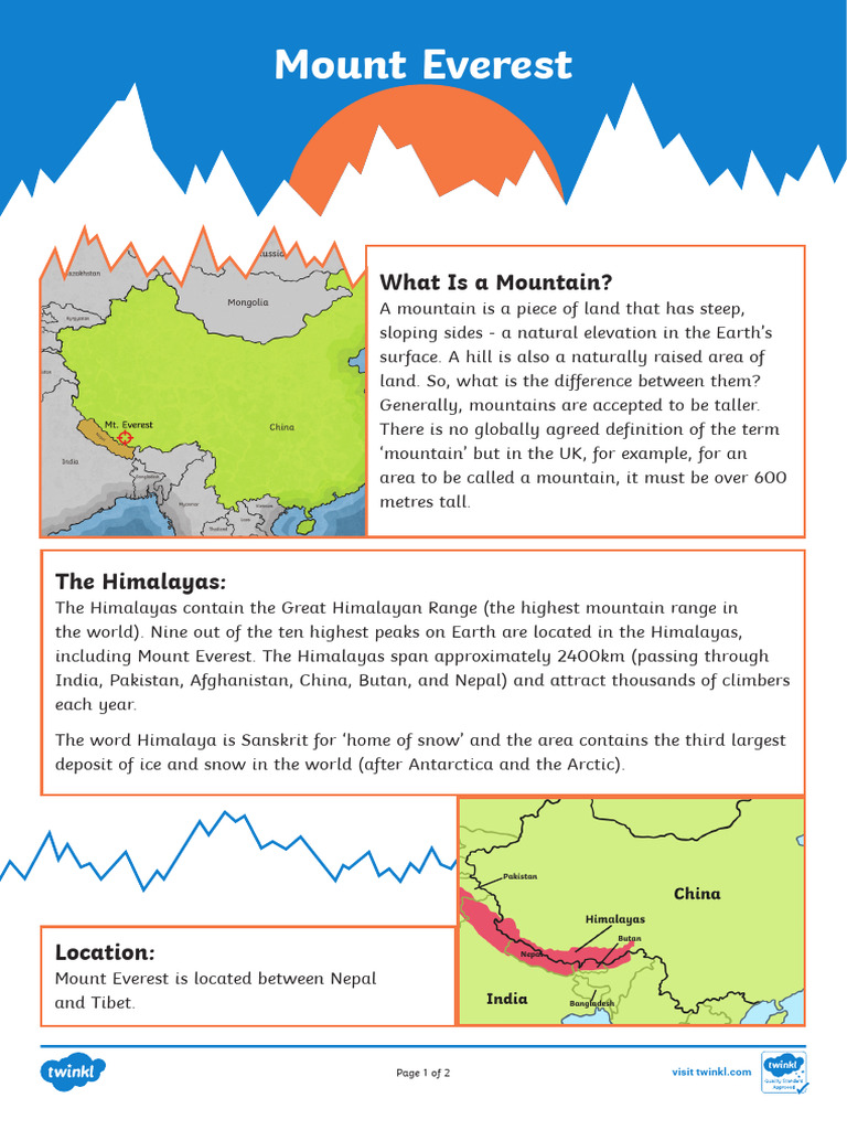 t-tp-1625695301-mount-everest-fact-file_ver_4 | PDF | Mount Everest ...